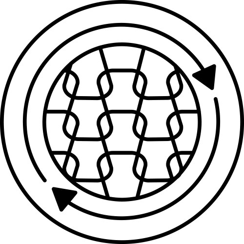 Recycled polyester icons black and white Vector Image