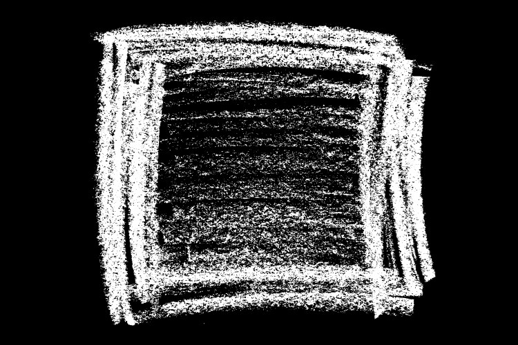 Scribble hand drawn stain in chalk Royalty Free Vector Image