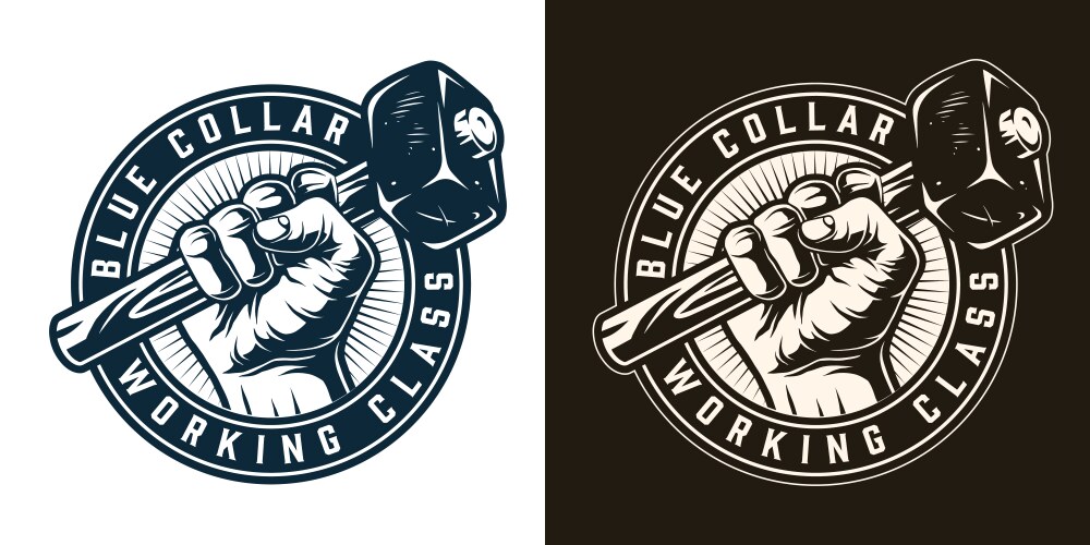 Blue Collar Logo Silhouette