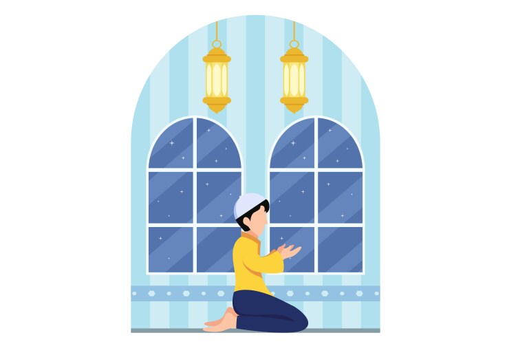 Ramadan flat design Royalty Free Vector Image - VectorStock