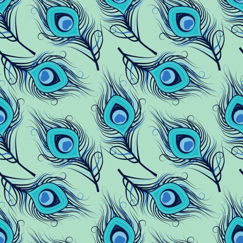 Peacock with colorful feathers Royalty Free Vector Image