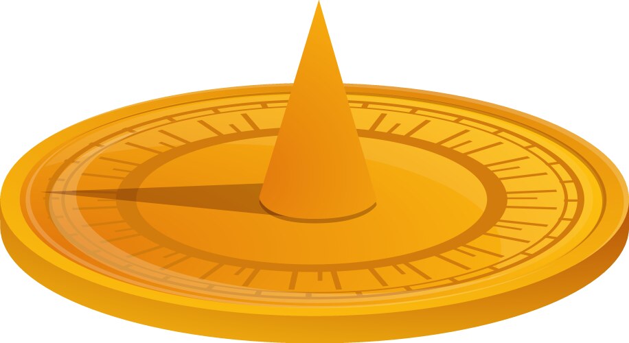 Sundial sun clock hand drawn Royalty Free Vector Image