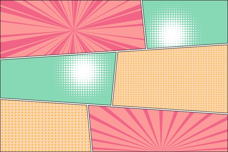 Comic book page template Royalty Free Vector Image