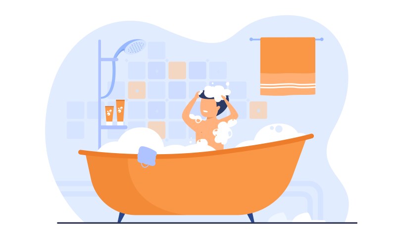 Cartoon Taking a Shower Vector Images (over 1,000)