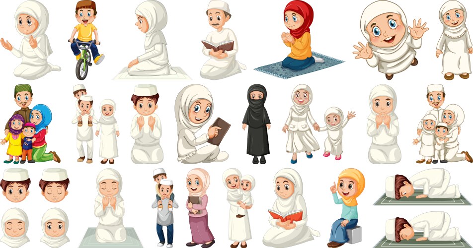 Muslim Islamic Character Vector Images (over 30,000)