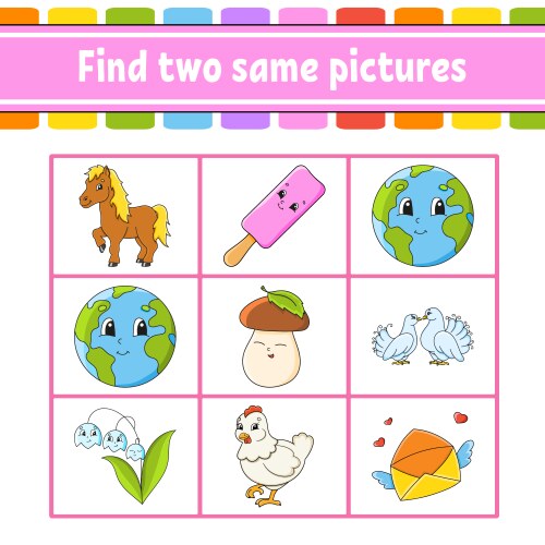 Match Pictures Task Vector Images (over 4,700)