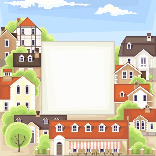 Small town Royalty Free Vector Image - VectorStock
