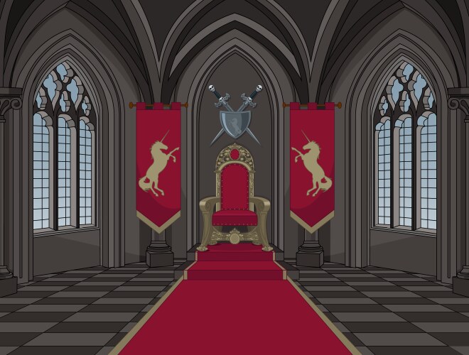 Castle hall Royalty Free Vector Image - VectorStock