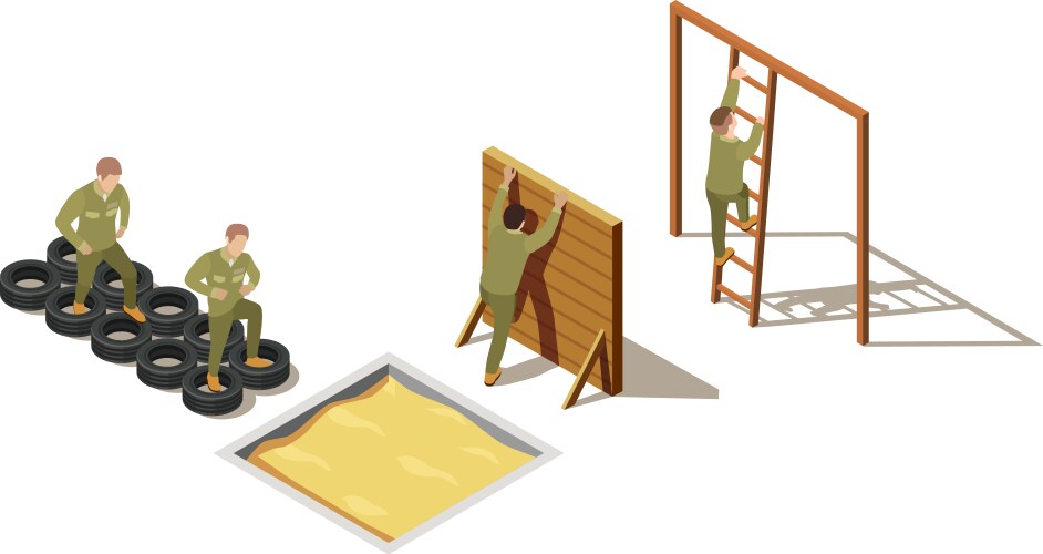 Military training camp Royalty Free Vector Image