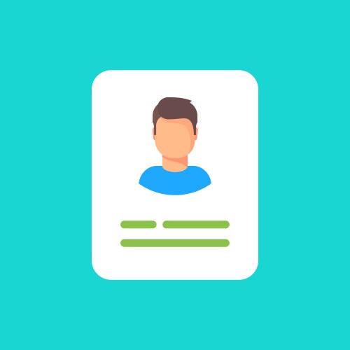 Personal profile template Royalty Free Vector Image