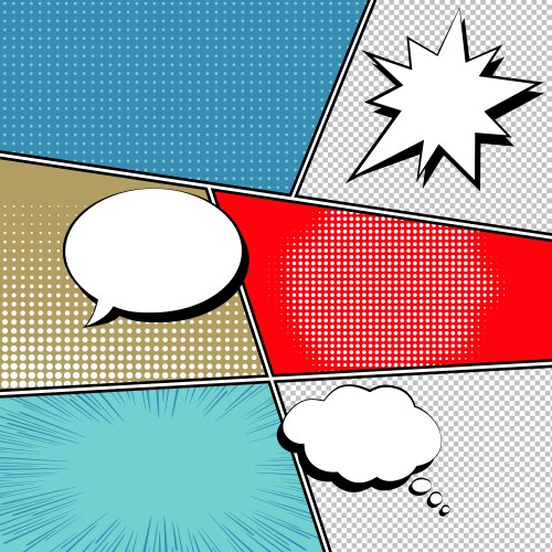 Colorful comics template Royalty Free Vector Image