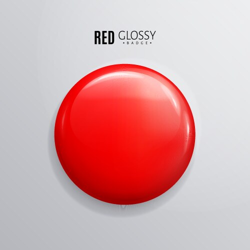 Red glossy button Royalty Free Vector Image - VectorStock