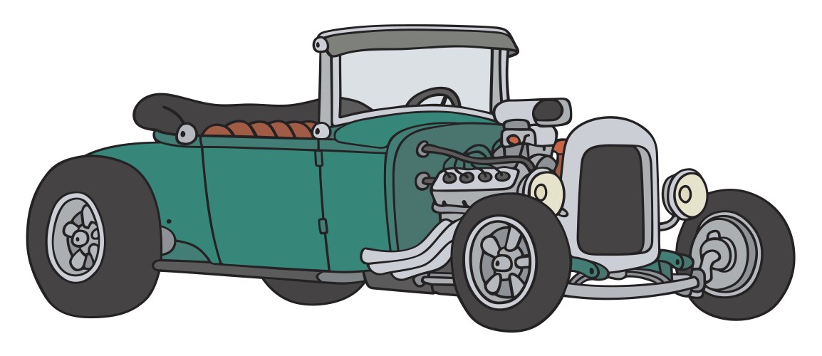 Cartoon retro hot rod design Royalty Free Vector Image
