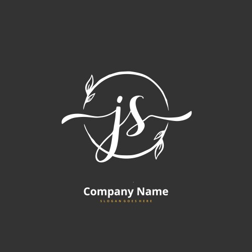 Aj initial handwriting logo Royalty Free Vector Image
