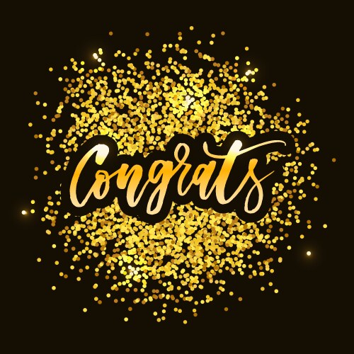 Congratulations Compliment Gold Vector Images (over 150)