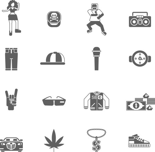 Two gangster rapper Royalty Free Vector Image - VectorStock