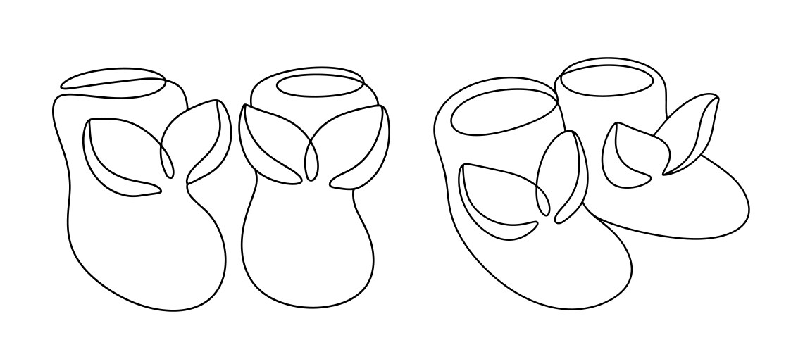 Baby Booties Doodle Vector Images (88)