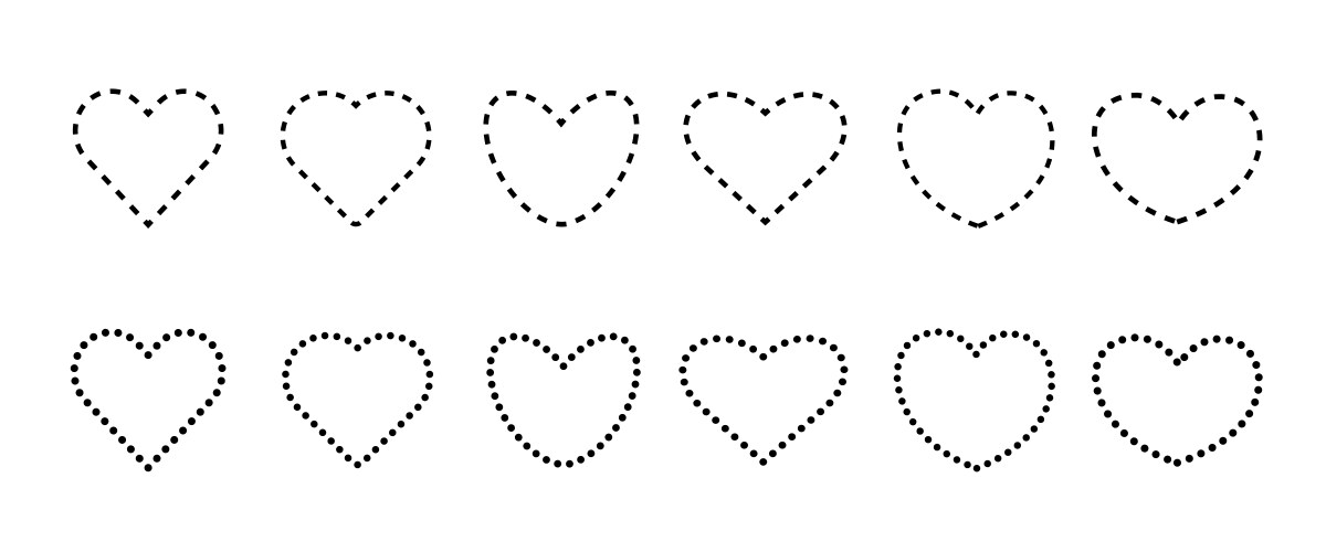 Dotted Heart Outline Vector Images (over 1,500)