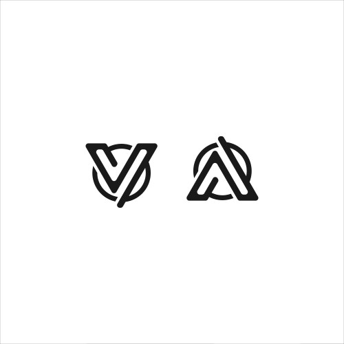 Initial letter v logo design template Royalty Free Vector