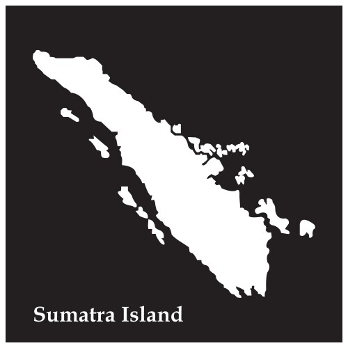 Map of sumatra island Royalty Free Vector Image