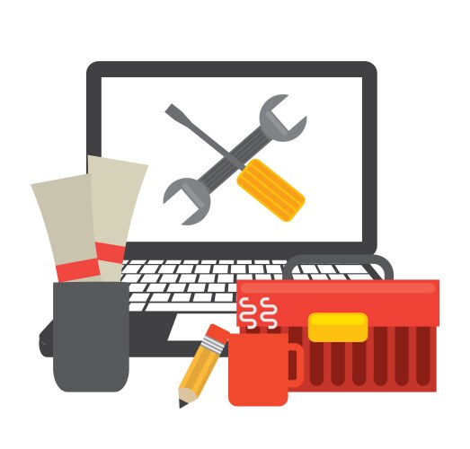 Service toolbox repair game pixel art Royalty Free Vector
