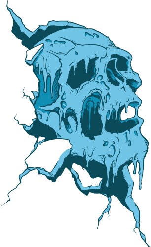 Ace spades with skull Royalty Free Vector Image