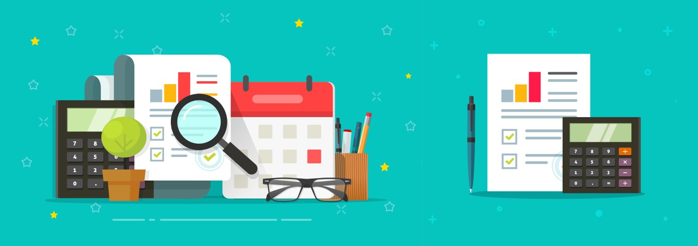 Report documents research Royalty Free Vector Image