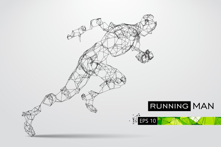 Running man outline Royalty Free Vector Image - VectorStock