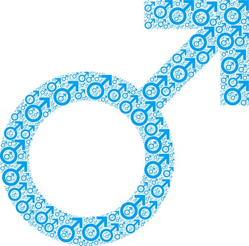 Male symbol recursive composition itself icons – Royalty-Free Vector ...