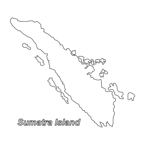 Map of sumatra island Royalty Free Vector Image