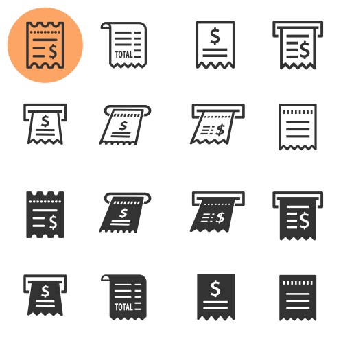 Receipt - Symbol Lizenzfreies Vektorbild - VectorStock