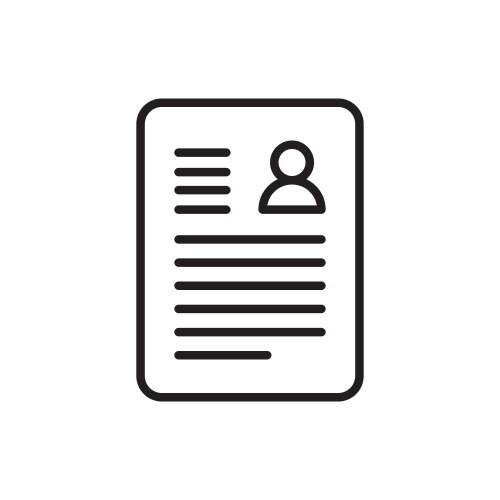 Resume icon set job apply interview symbol Vector Image