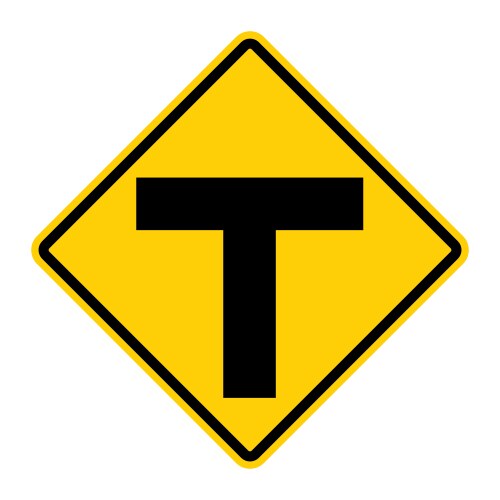 T Intersection Sign Vector Images (over 340)