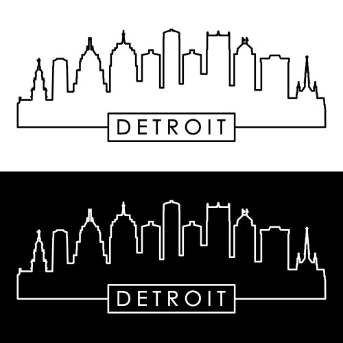 Detroit Skyline Vector Images (over 230)