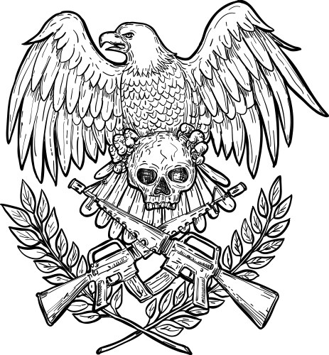 Eagle skull tattoo - Calaverastattoos.com