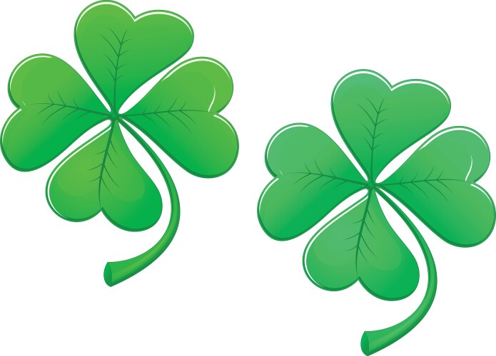 Four leaf clover lucky symbol good luck wish Vector Image