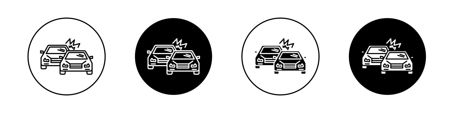 Car crash icon Royalty Free Vector Image - VectorStock