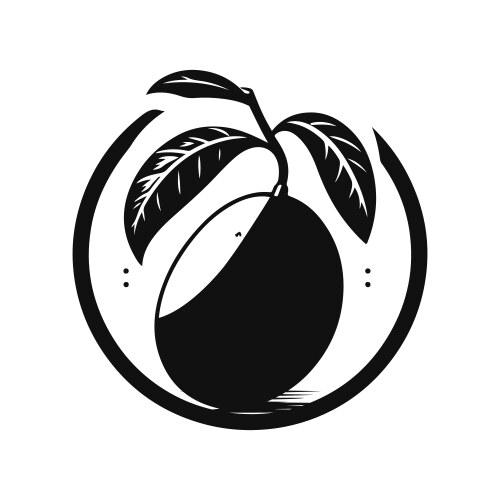 Modern minimalist mango silhouette Royalty Free Vector Image