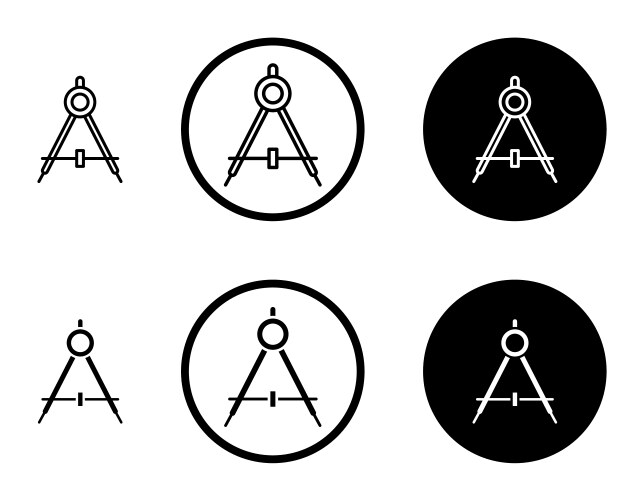 Drafting compass icon Royalty Free Vector Image