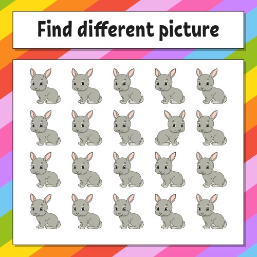 Find different picture educational activity Vector Image