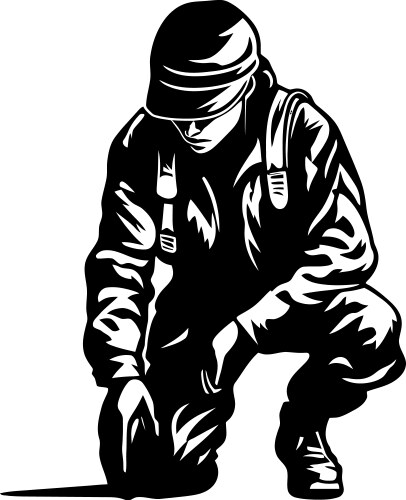 Sentinel shield soldier icon patriot protector Vector Image