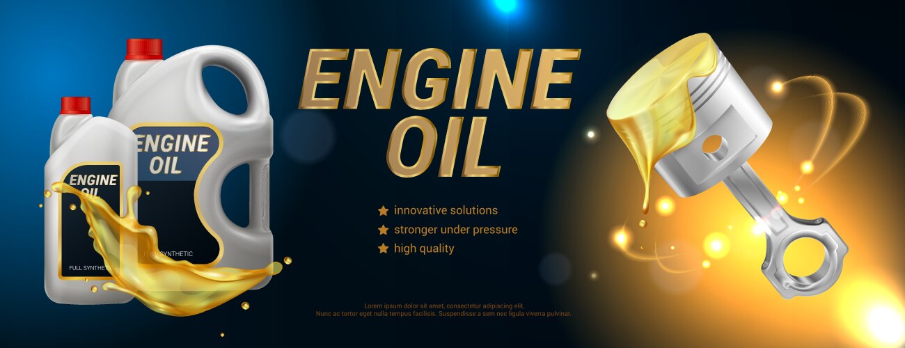 Engine Oil Advertisement Royalty Free Vector Image