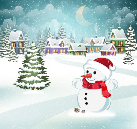 Snowman Scene Vector Images (over 4,100)