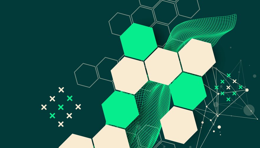 Abstract green background hexagon Royalty Free Vector Image Abstract green background hexagon Royalty Free Vector Image