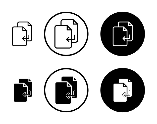 Duplicate icon icon set Royalty Free Vector Image