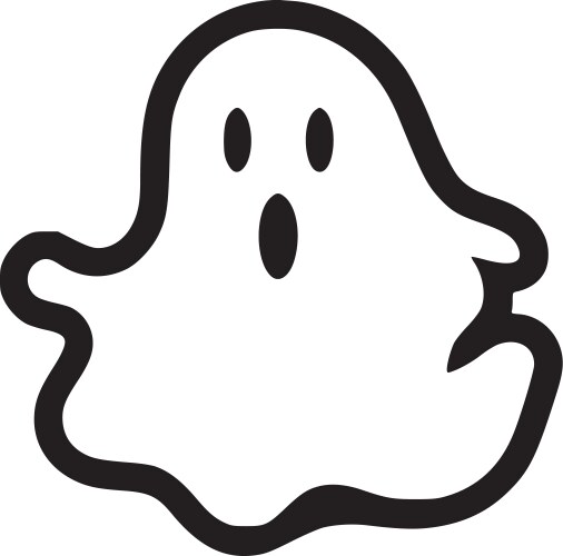 Ghost - minimalist and simple silhouette Vector Image