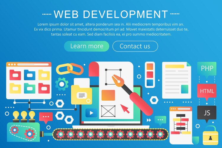 Isometric website development and application Vector Image