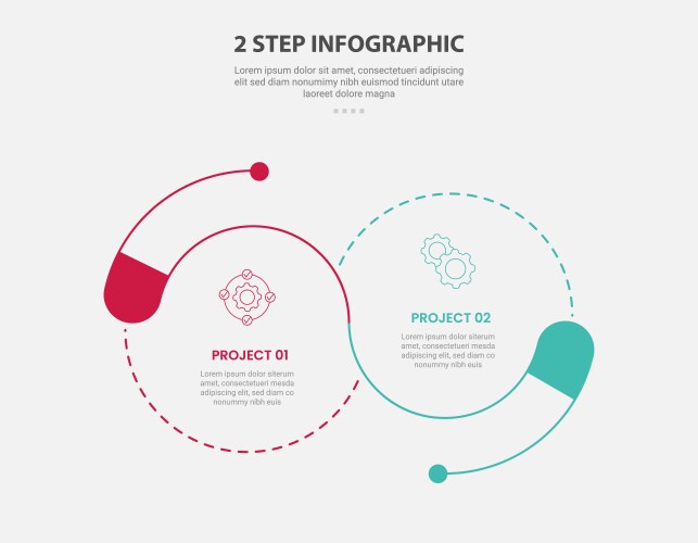 5 points template infographic outline style Vector Image
