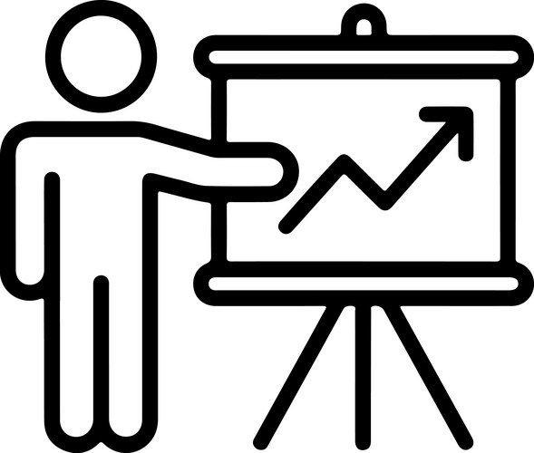 Business Growth Chart Icon – Royalty-Free Vector | VectorStock