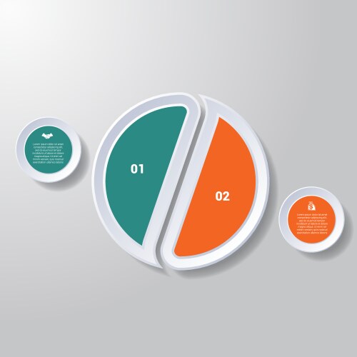 Circle infographic chart diagram scheme Royalty Free Vector